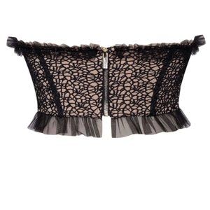 Miss Circle | Tops | Orah Black Mesh And Lace Corset Top | Poshmark